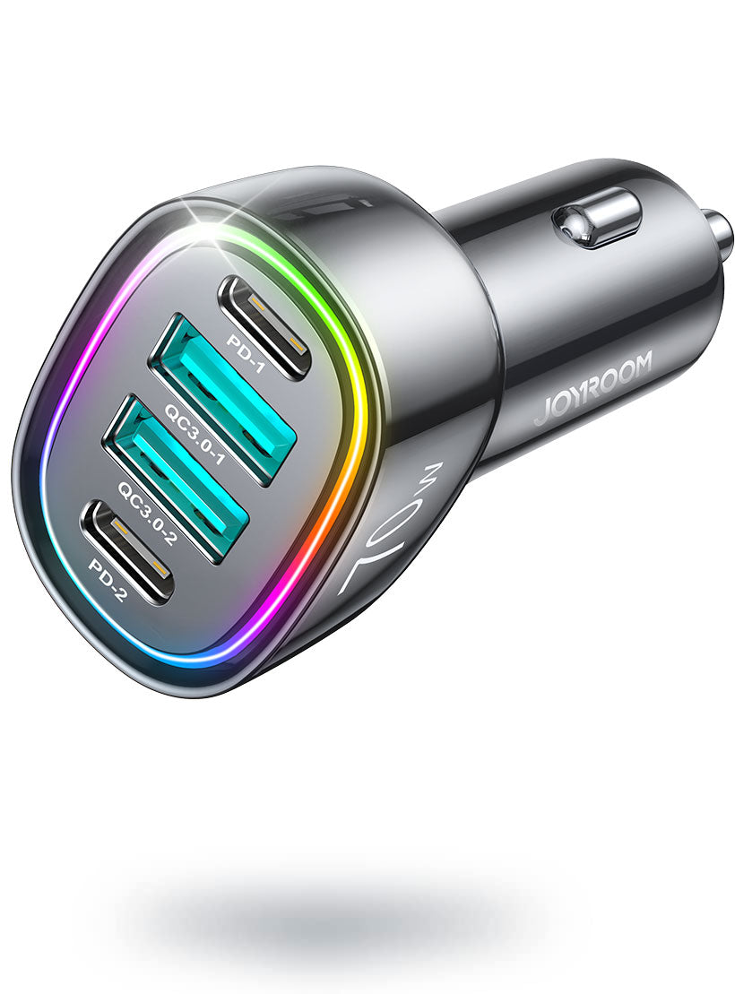 JR-CL29 70W 4-Port Car Charger 2PD+2USB Car Charger-Black – JOYROOM