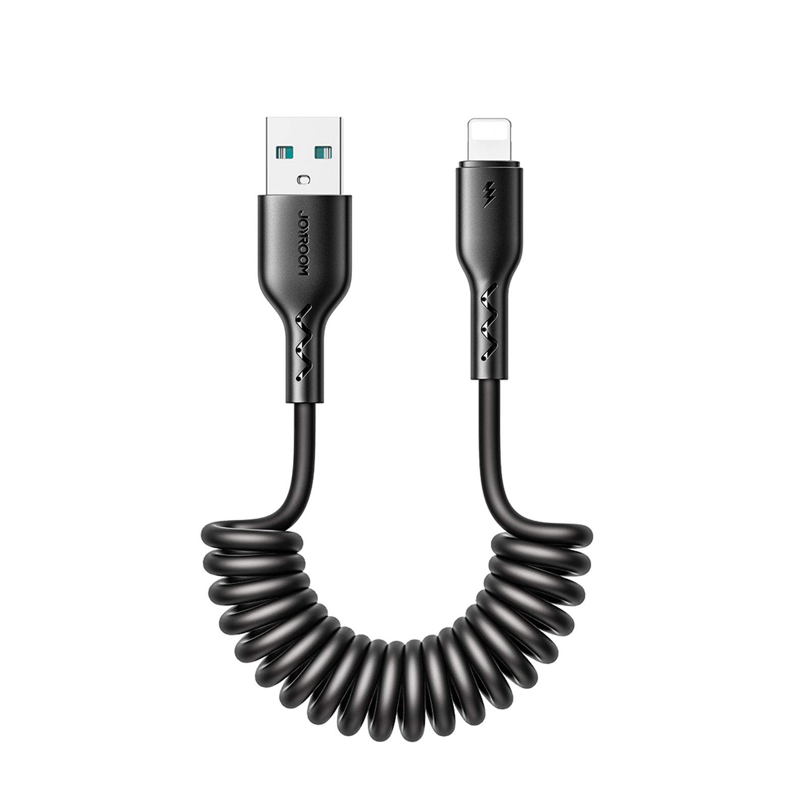 SA38-AC3/SA38-AL3 3A Coiled Fast Charging Data Cable for Car (Type-C/L ...